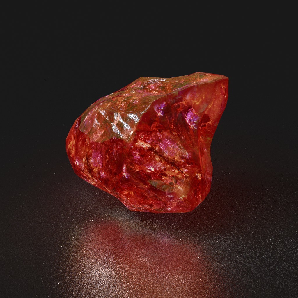 ArtStation - Low poly Red Gemstone Pack 200115 | Game Assets