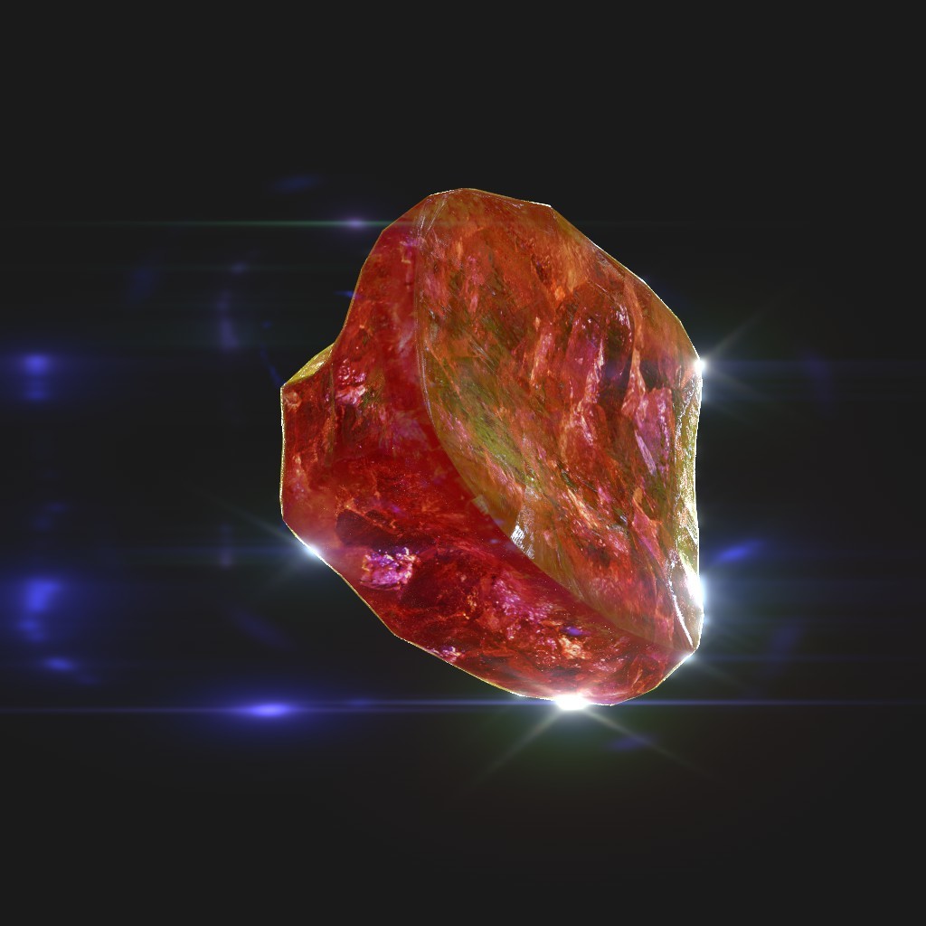 ArtStation - Low poly Red Gemstone Pack 200115 | Game Assets