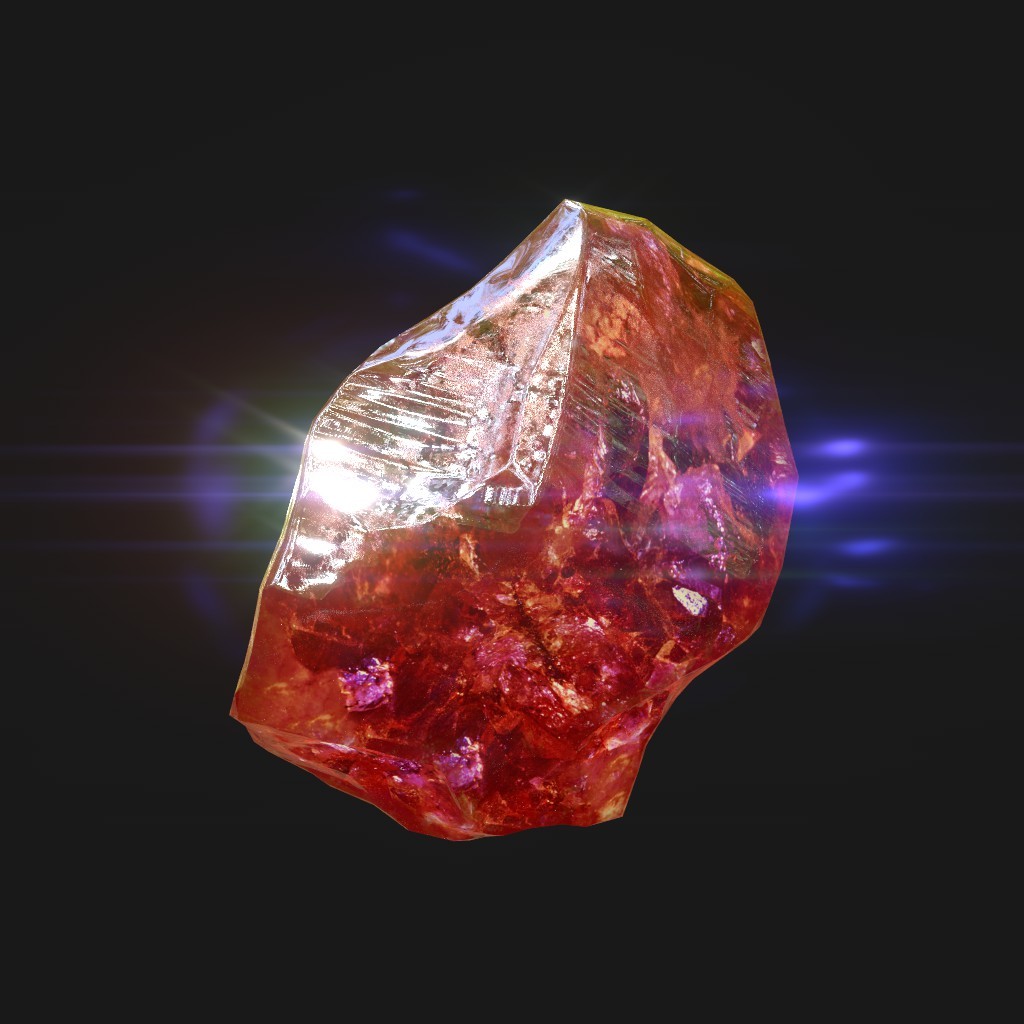 ArtStation - Low poly Red Gemstone Pack 200115 | Game Assets