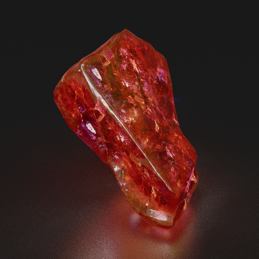 ArtStation - Low poly Red Gemstone Pack 200115 | Game Assets
