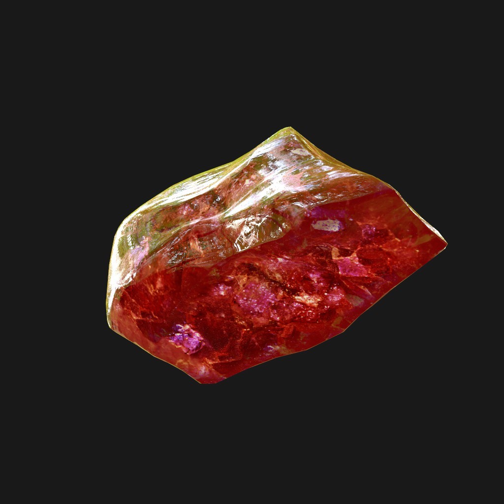 ArtStation - Low poly Red Gemstone Pack 200115 | Game Assets
