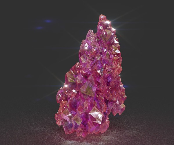 ArtStation - Low Poly Pink Crystal Gemstone Pack 200112 | Game Assets