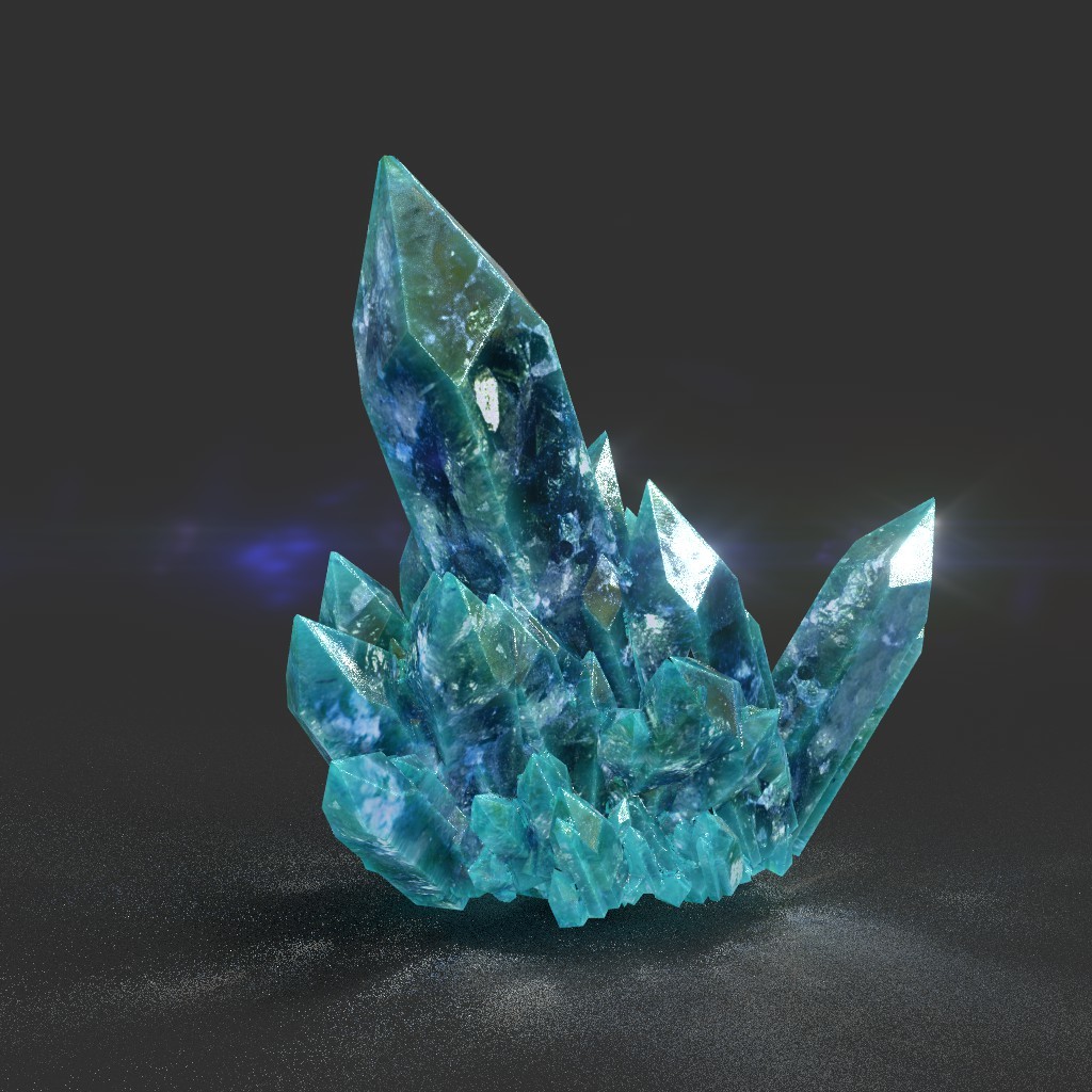 ArtStation - Low poly Blue Crystal Gemstone Pack 200110 | Game Assets