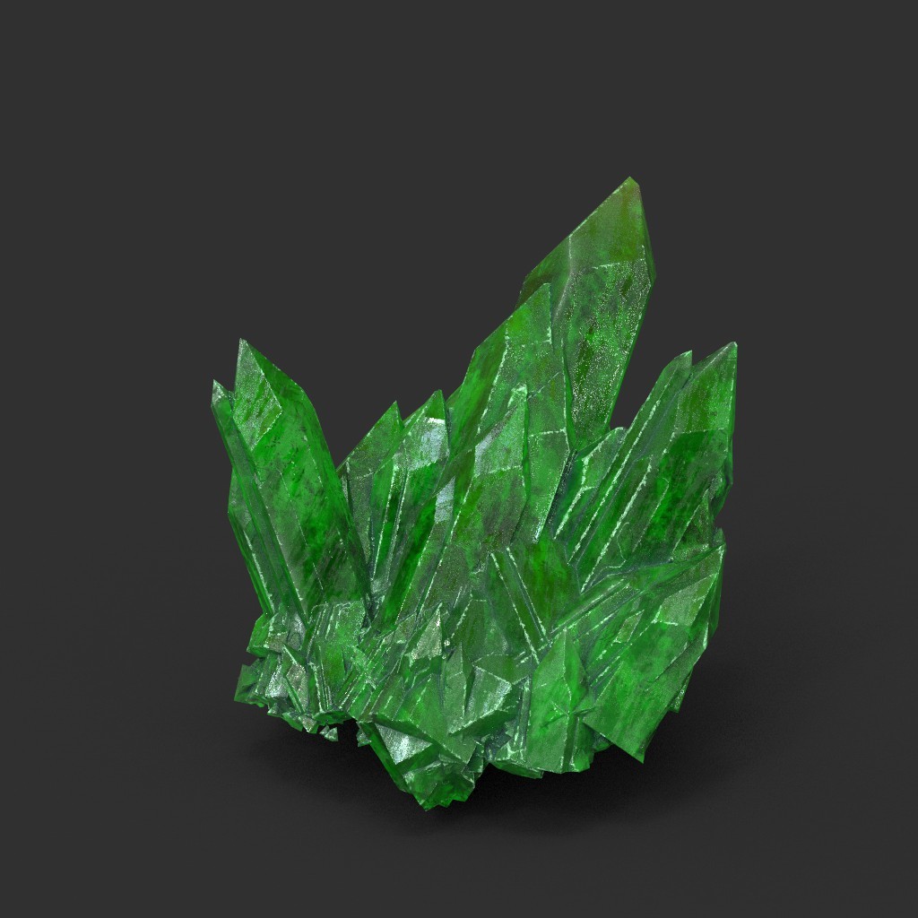ArtStation - Low poly Green Crystal Gemstone Pack 200110 | Game Assets