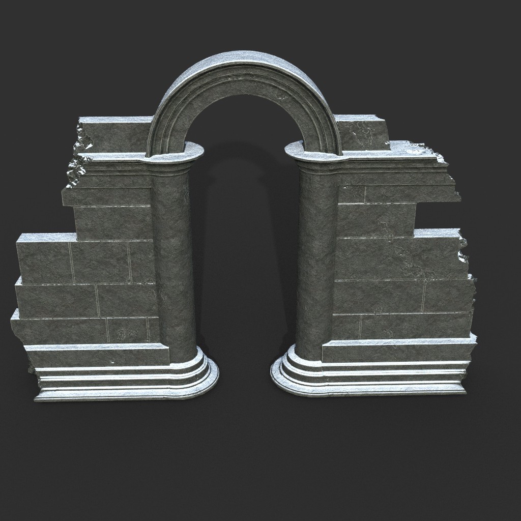 ArtStation - Low poly Ancient Roman Ruin Construction Pack 02 - Snow ...