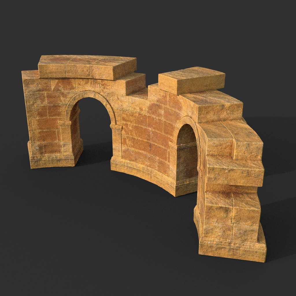 ArtStation - Low poly Ancient Roman Ruin Construction Pack - Sandstone ...