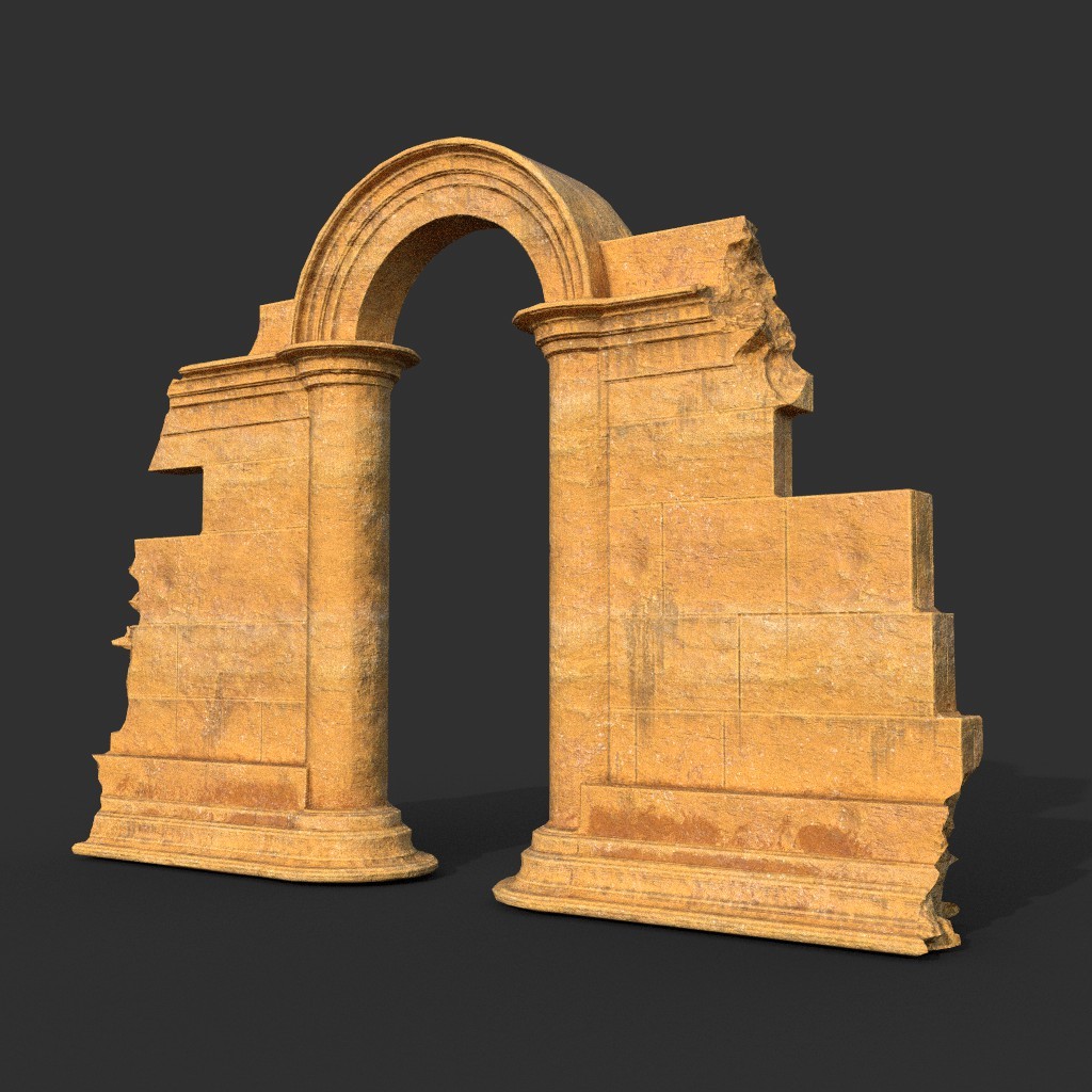ArtStation - Low poly Ancient Roman Ruin Construction Pack - Sandstone ...