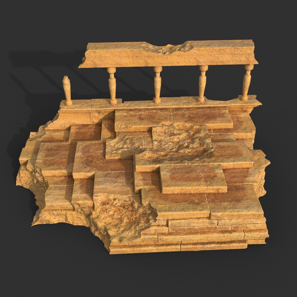 ArtStation - Low poly Ancient Roman Ruin Construction Pack - Sandstone ...