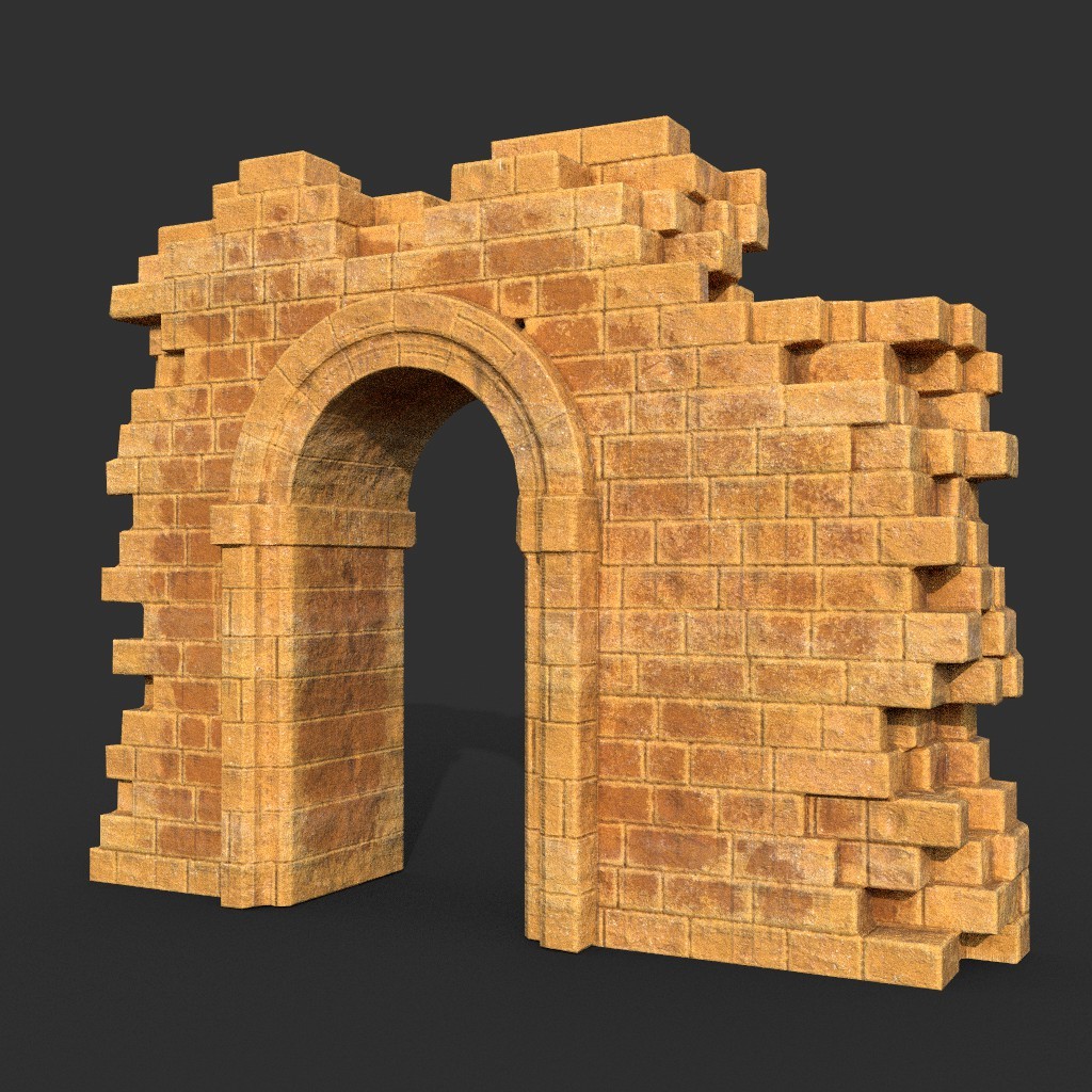 ArtStation - Low poly Ancient Roman Ruin Construction Pack - Sandstone ...