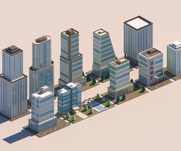 ArtStation - Cartoon City Pack Lowpoly | Game Assets