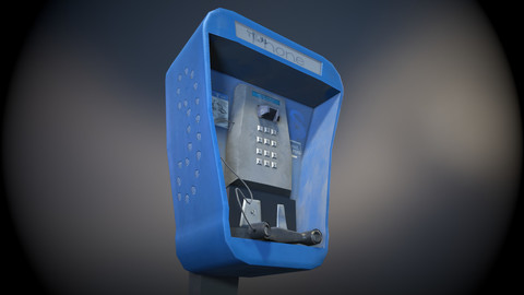ArtStation - Stylised Payphone | Game Assets