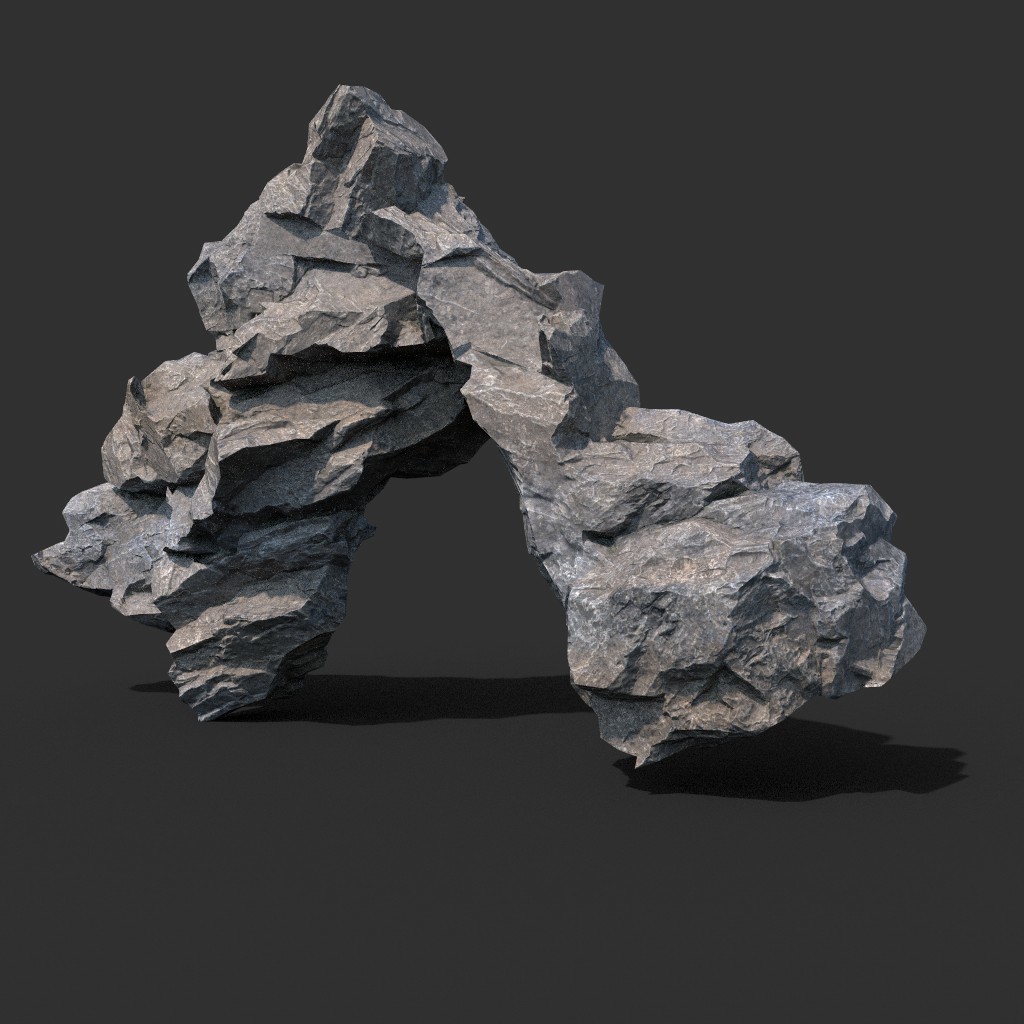 ArtStation - Gray Rock Formation Pack B 191227 - Gray | Resources