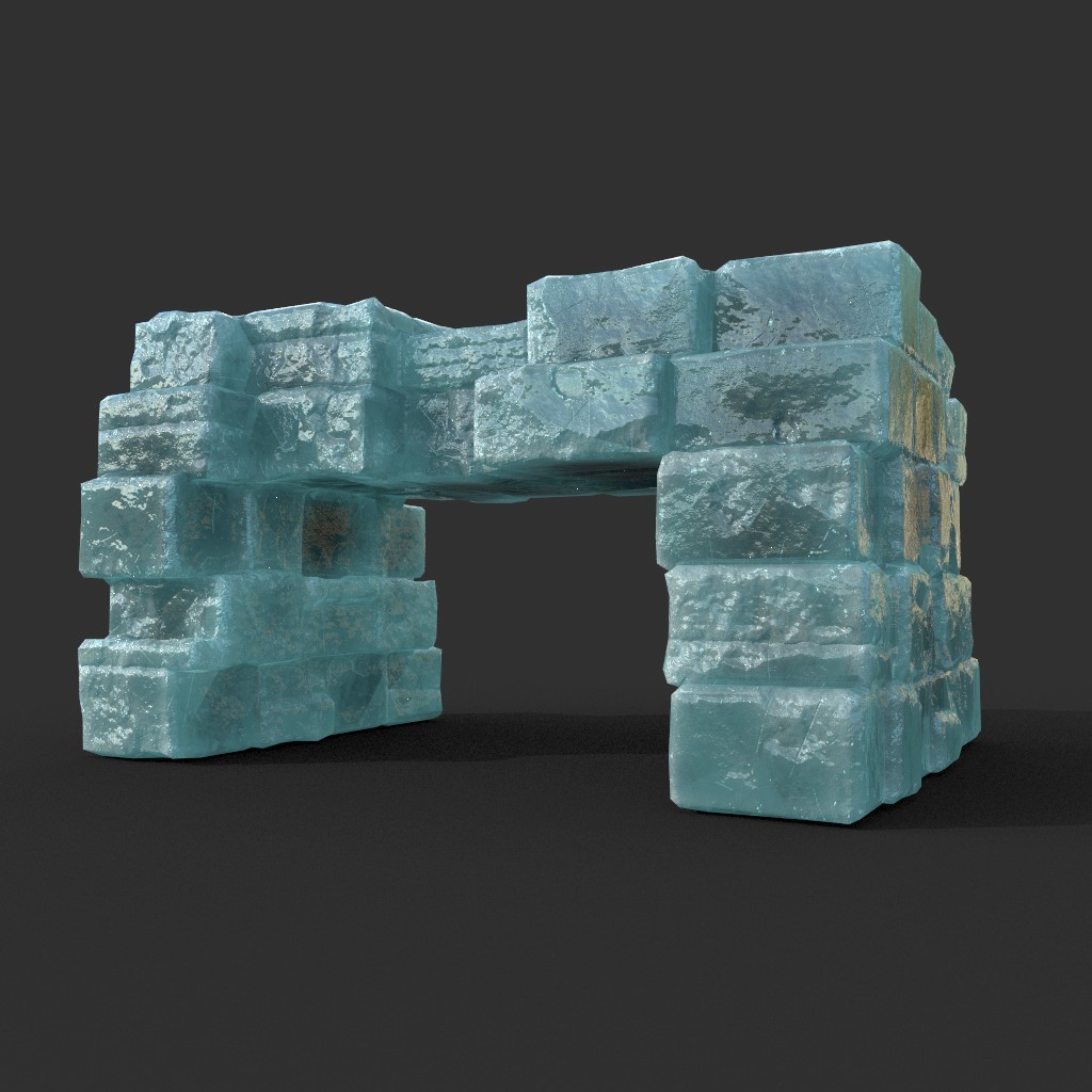 ArtStation - Low poly Frozen Ice Ruin Medieval Construction Pack 190423 ...