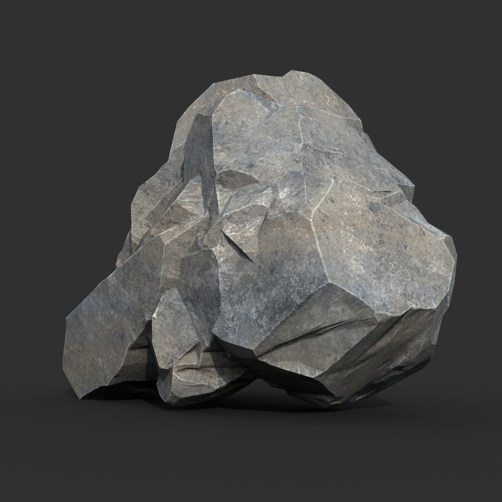 ArtStation - Low poly Gray Rock Formation Pack A 190421 | Game Assets