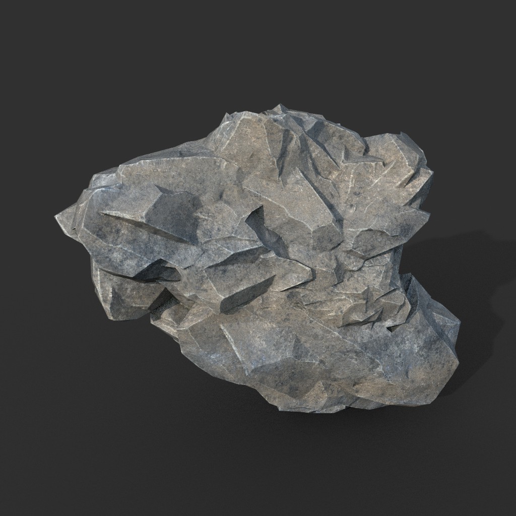 ArtStation - Low poly Gray Rock Formation Pack B 190421 | Game Assets