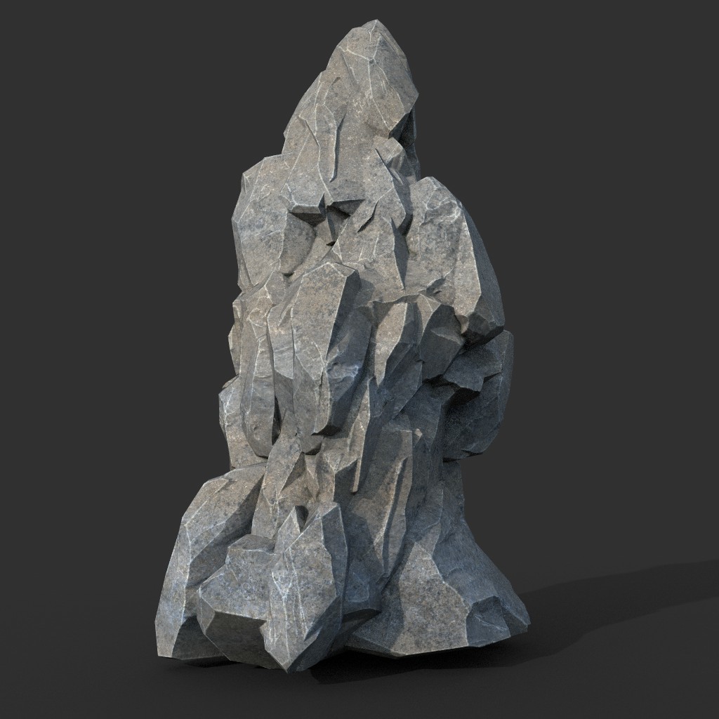 ArtStation - Low poly Gray Rock Formation Pack B 190421 | Game Assets