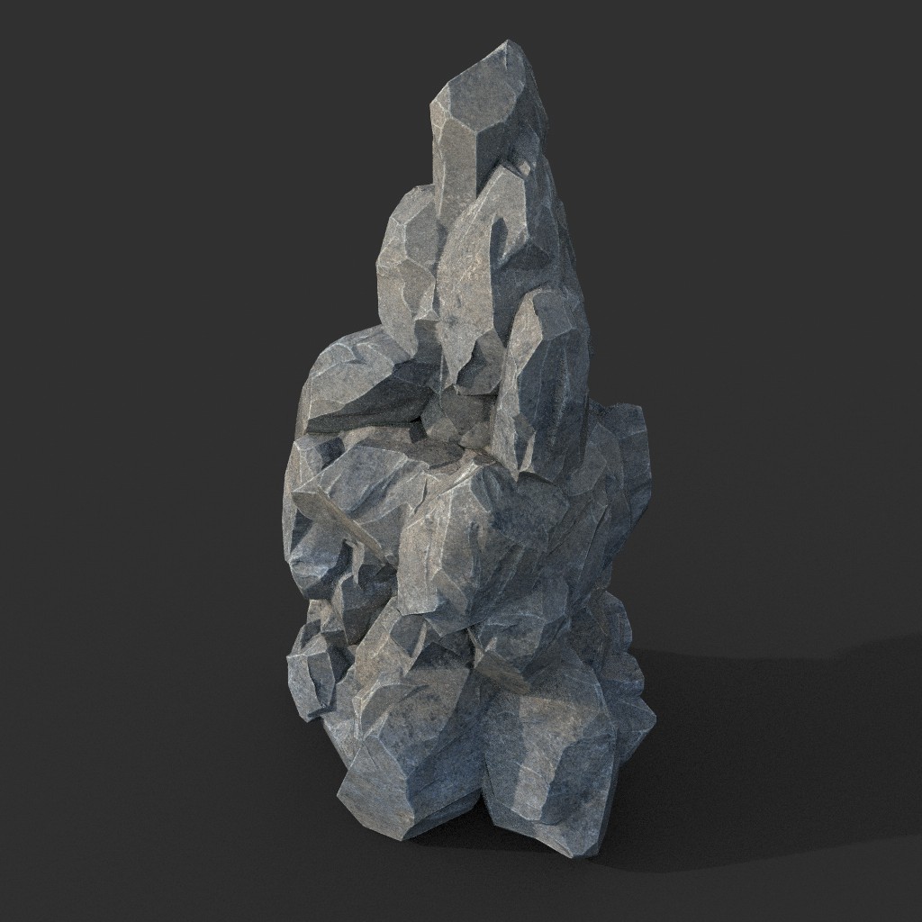 ArtStation - Low poly Gray Rock Formation Pack B 190421 | Game Assets
