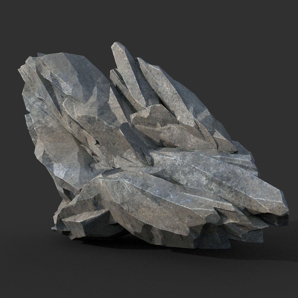 ArtStation - Low poly Gray Rock Formation Pack B 190421 | Game Assets