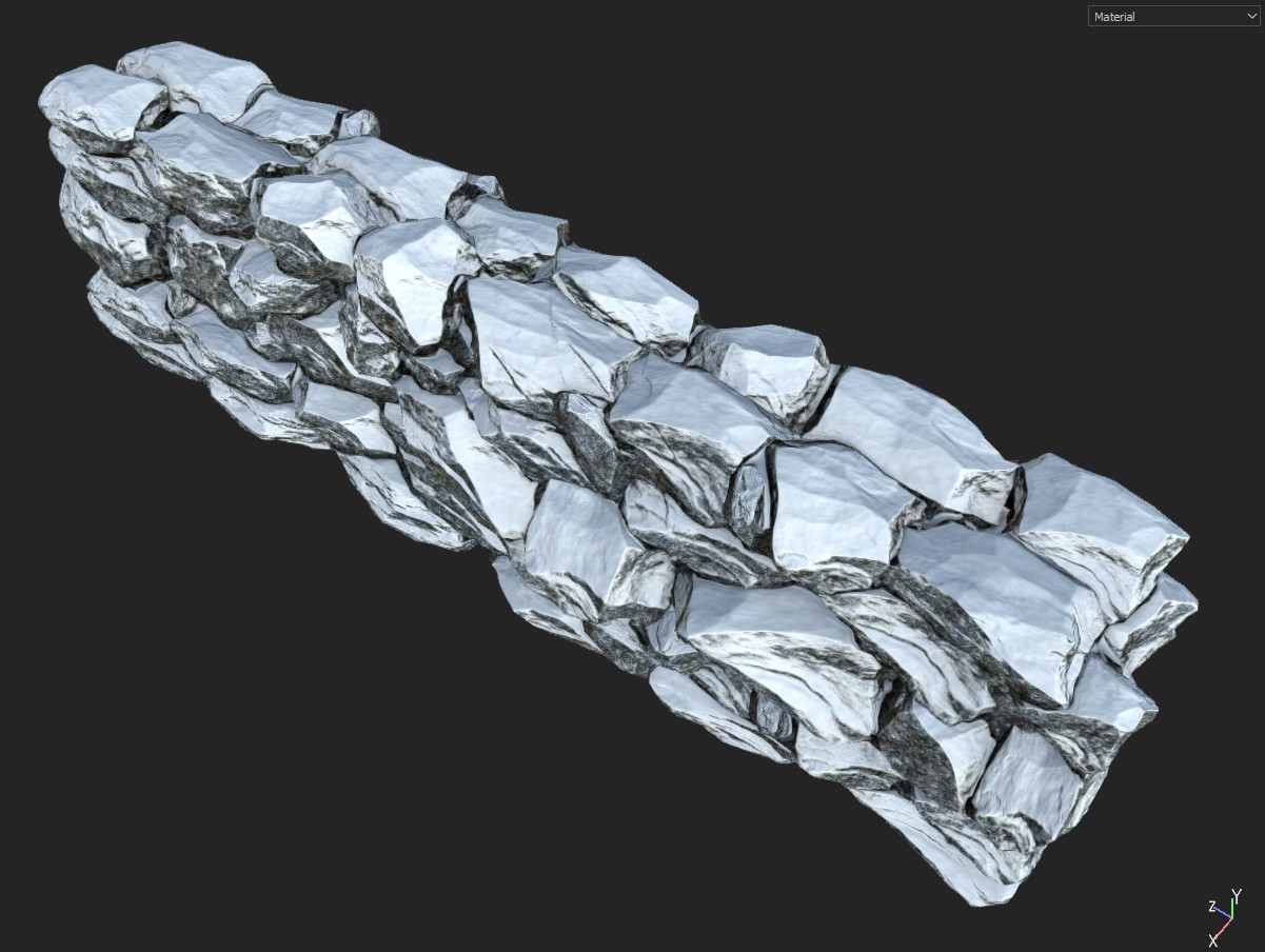 ArtStation - Free 3D Model Rock Walls Pack | Game Assets