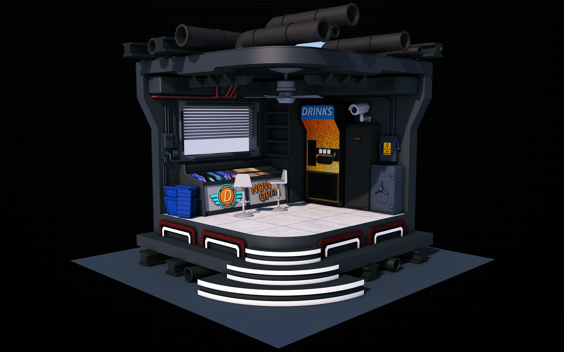 ArtStation - CyberPunk Bar Scene | Resources