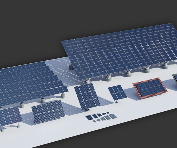 ArtStation - Solar Panels 3D Kit (.fbx - .obj - .blend) | Resources