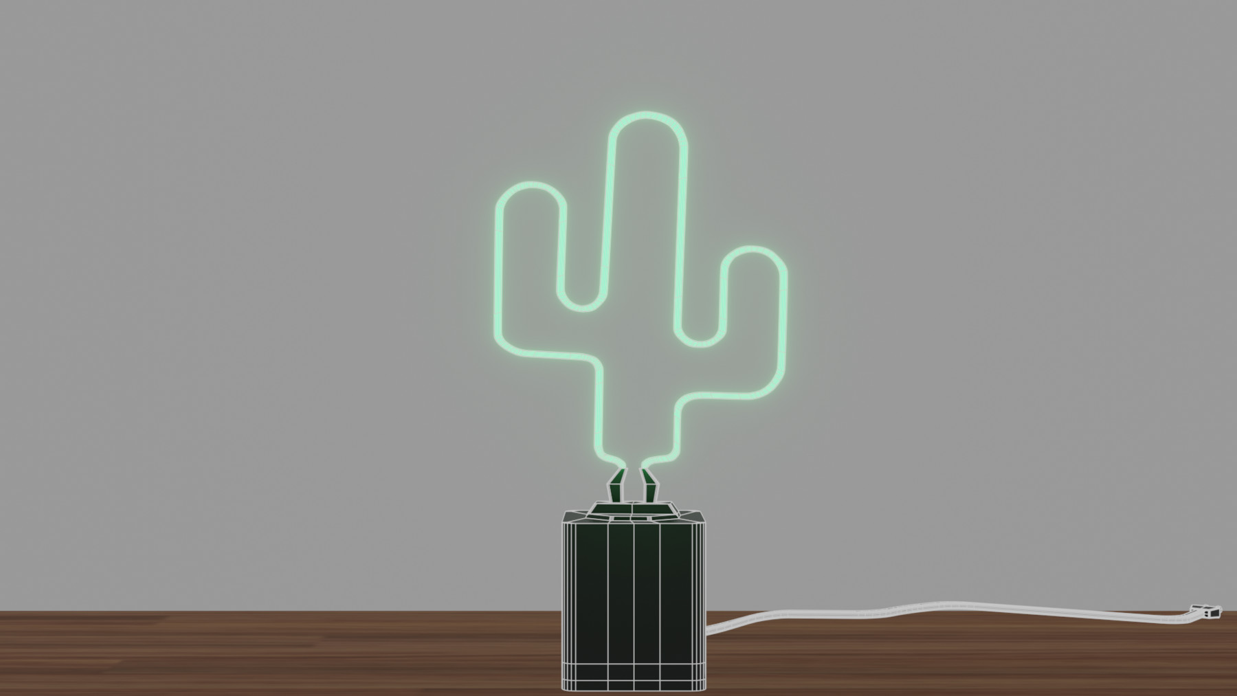 ArtStation - Neon Cactus Lamp | Resources