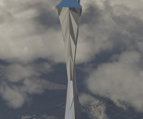 ArtStation - Silver Futuristic Cubic Structure Pillar | Game Assets