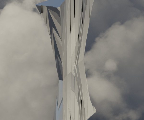ArtStation - Silver Futuristic Cubic Structure Pillar | Game Assets