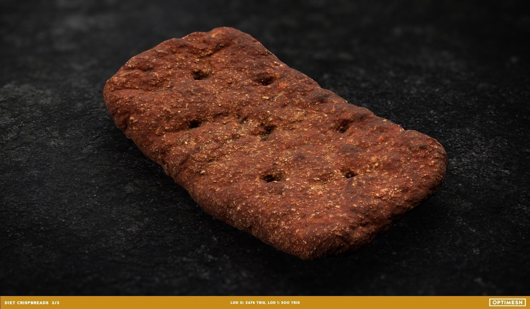 ArtStation - Diet Crispbread Roll Bun 3D PBR Pack Low-poly 3D model ...