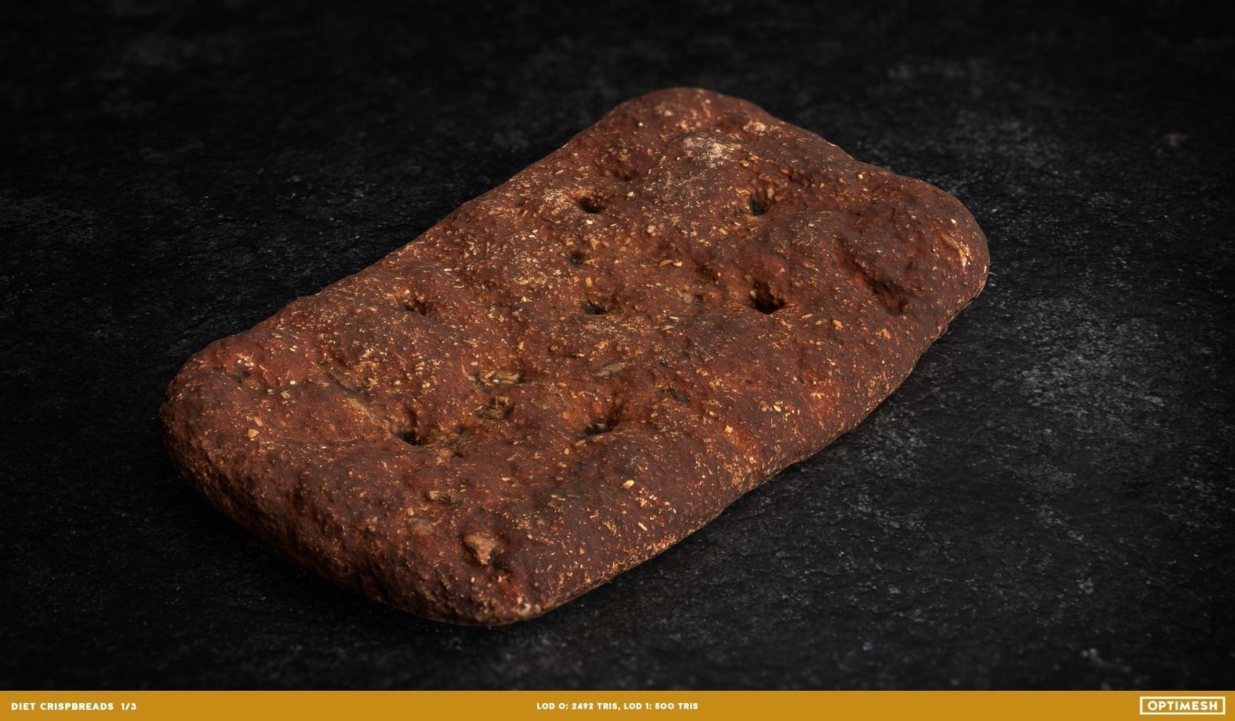 ArtStation - Diet Crispbread Roll Bun 3D PBR Pack Low-poly 3D model ...