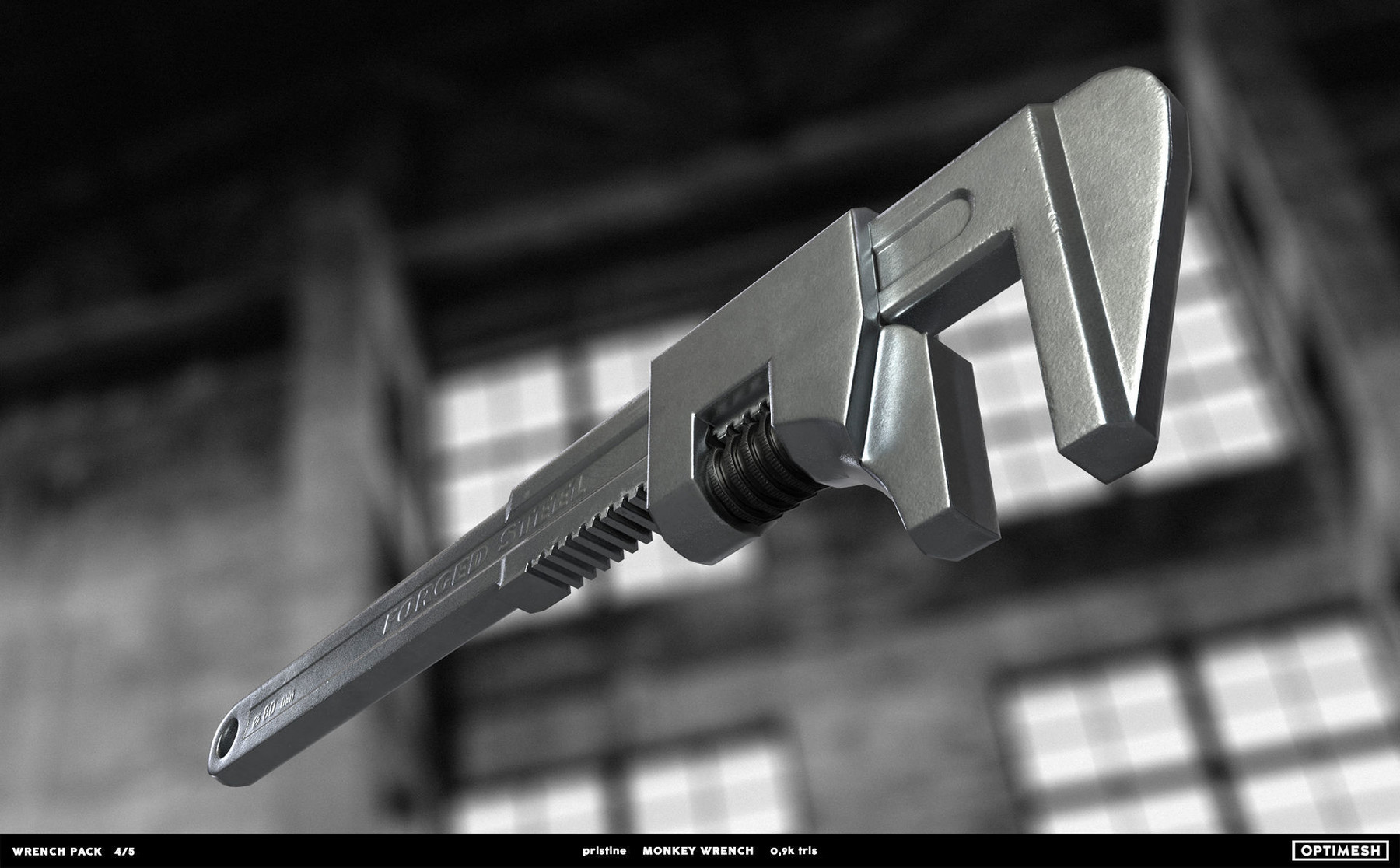ArtStation - Monkey wrench - 3D PBR model Low-poly | Resources