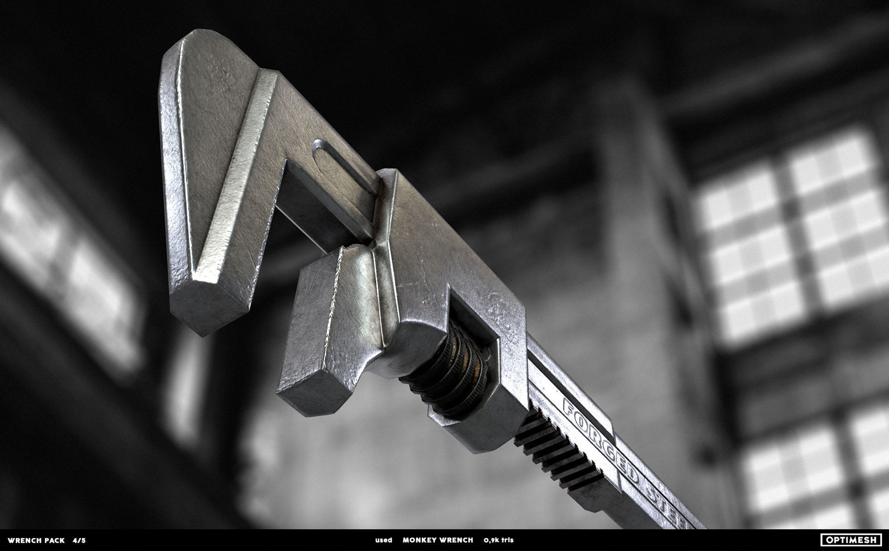 ArtStation - Monkey wrench - 3D PBR model Low-poly | Resources
