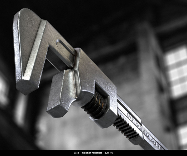 ArtStation - Monkey wrench - 3D PBR model Low-poly | Resources