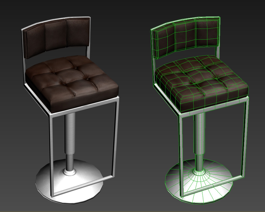 ArtStation - Lowpoly Bar Stool model | Game Assets