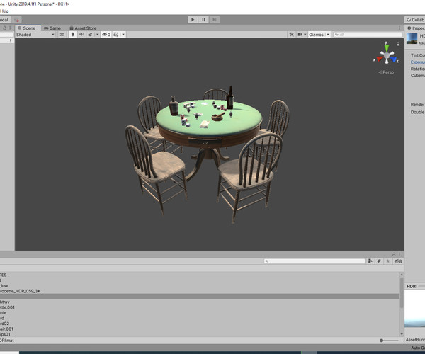 ArtStation - Western Poker Table - Game Ready | Game Assets