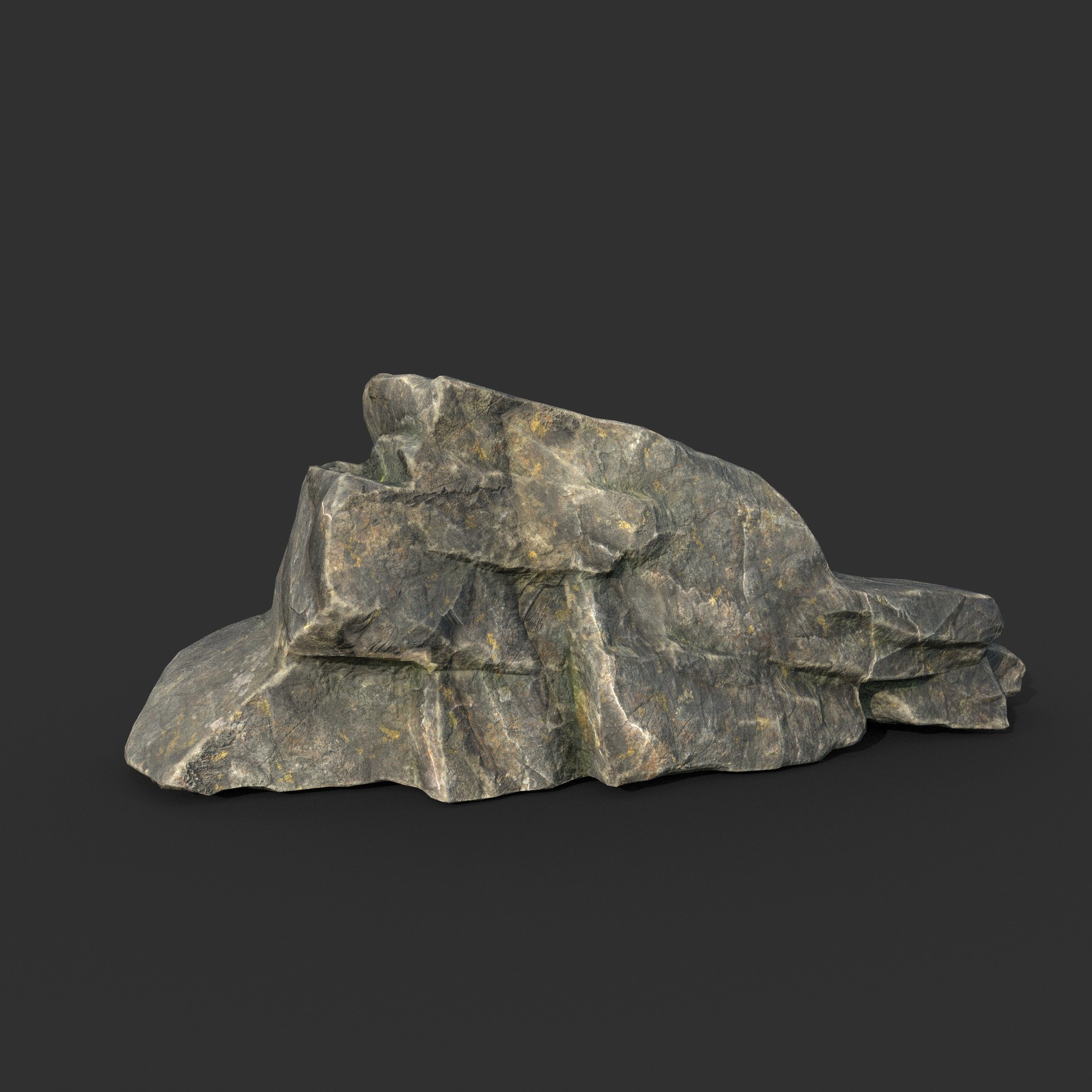 ArtStation - Low poly Big Rock Formation 200928 - Mossy | Game Assets