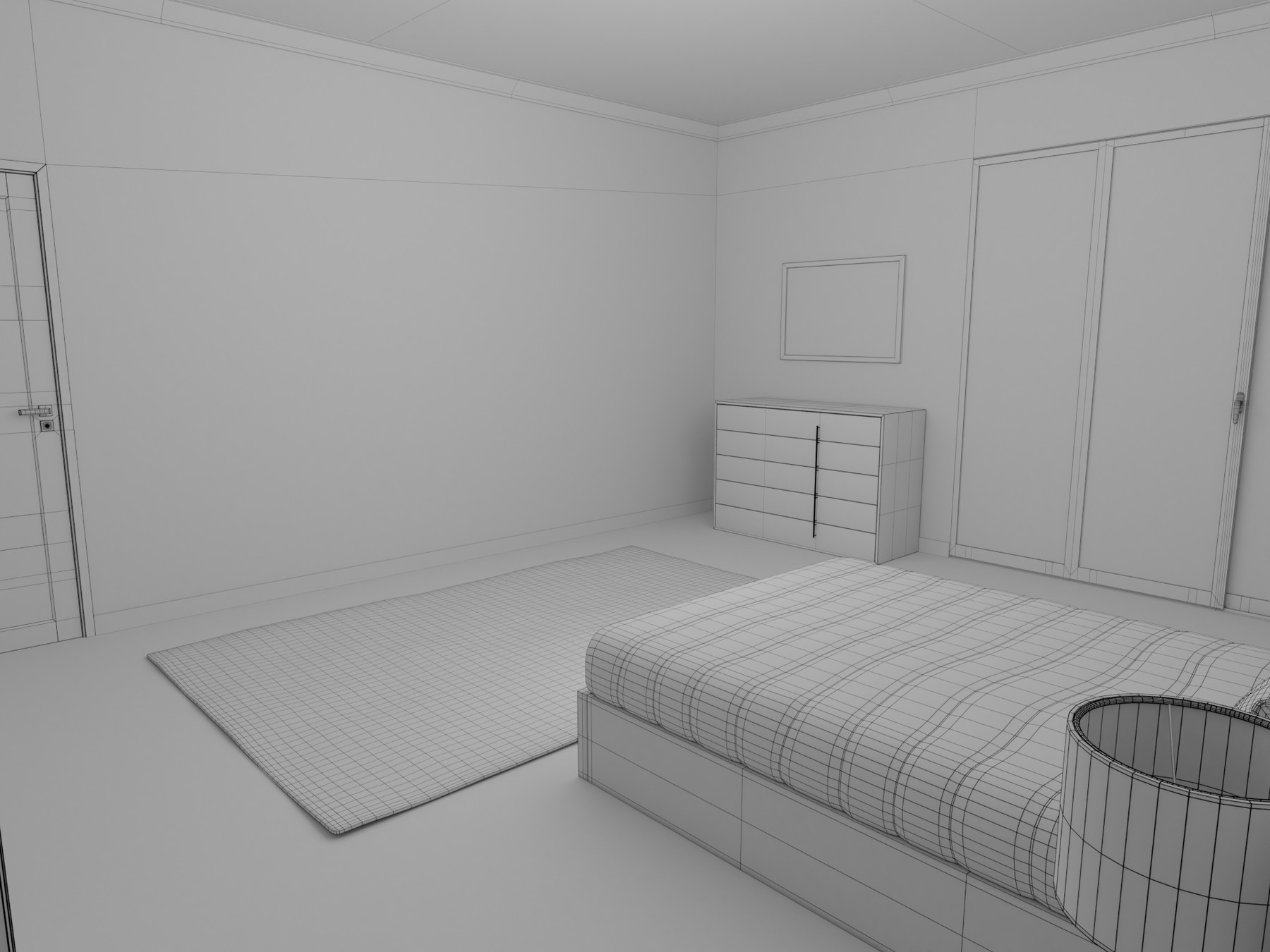 ArtStation - 3D Model: Bedroom | Resources