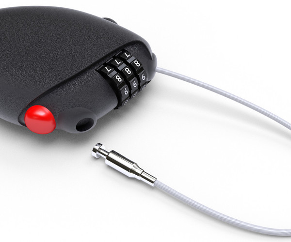 ArtStation - 3D Retractable cable lock | Resources