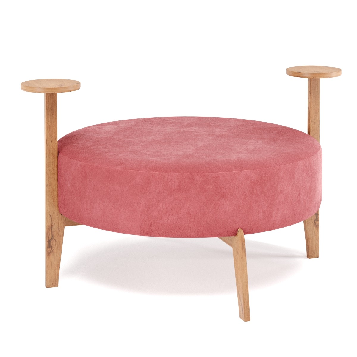 ArtStation - poufs Vol4- Round Velvet pouf by adjustable color | Resources