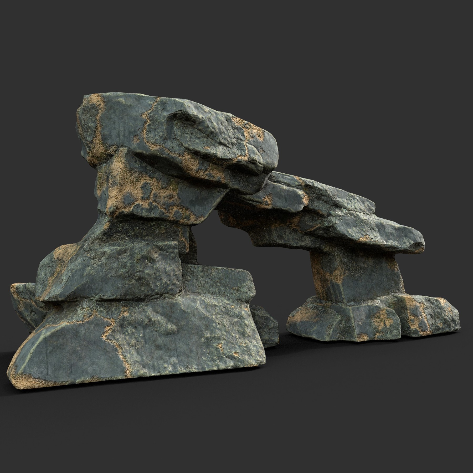 ArtStation - Low poly Big Rock Formation Pack 200928 - Limestone | Game ...