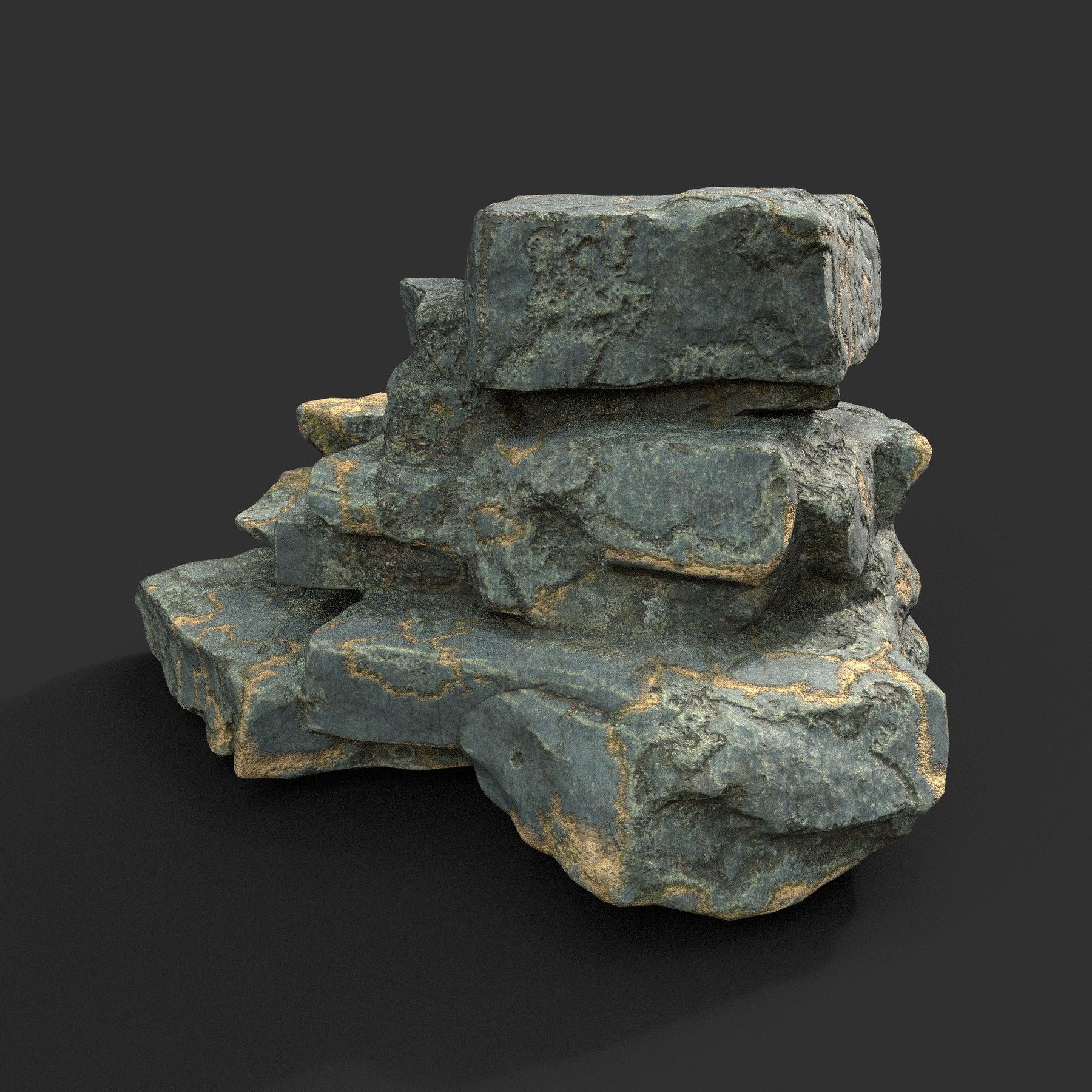 ArtStation - Low poly Big Rock Formation Pack 200928 - Limestone ...