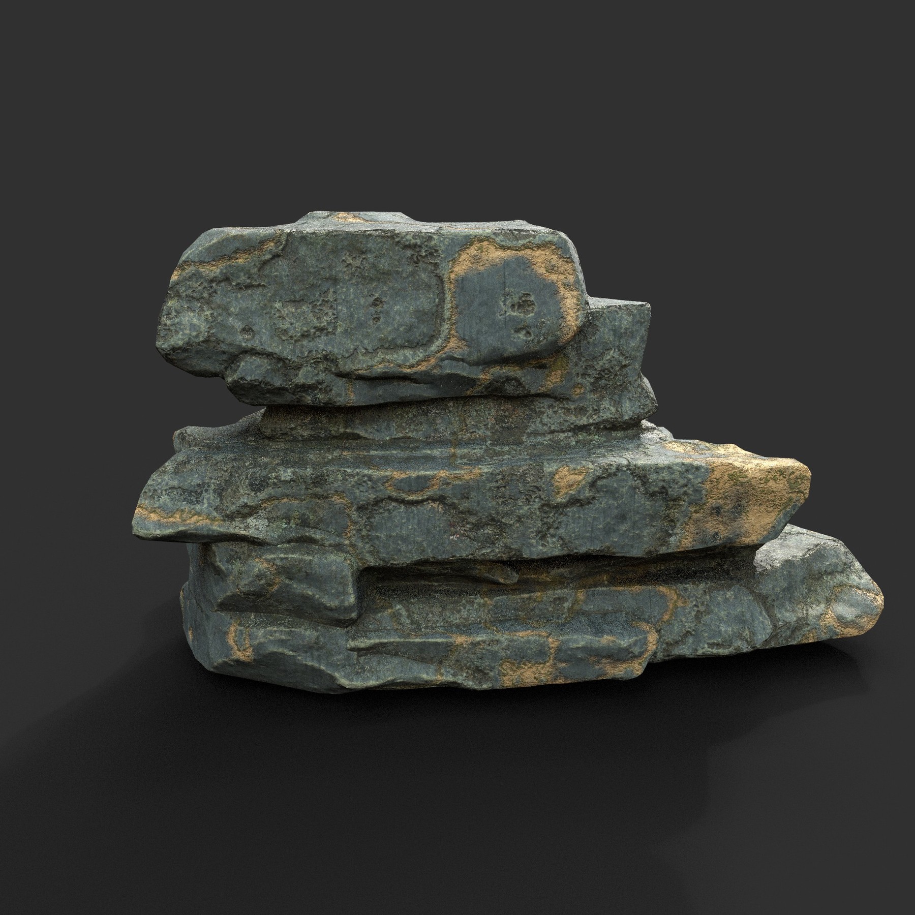 ArtStation - Low poly Big Rock Formation Pack 200928 - Limestone ...