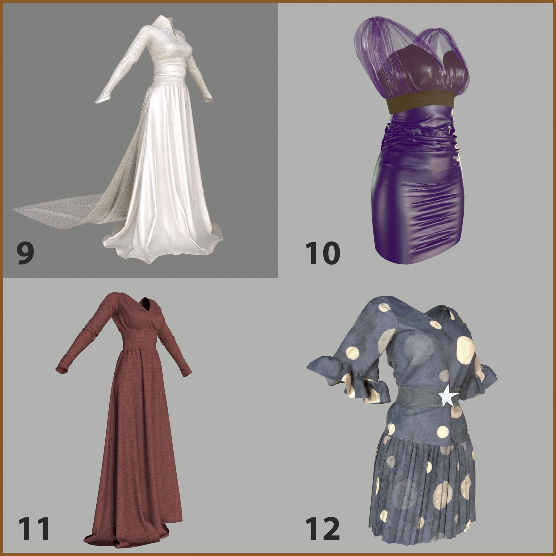 ArtStation - 13 Dresses | Game Assets