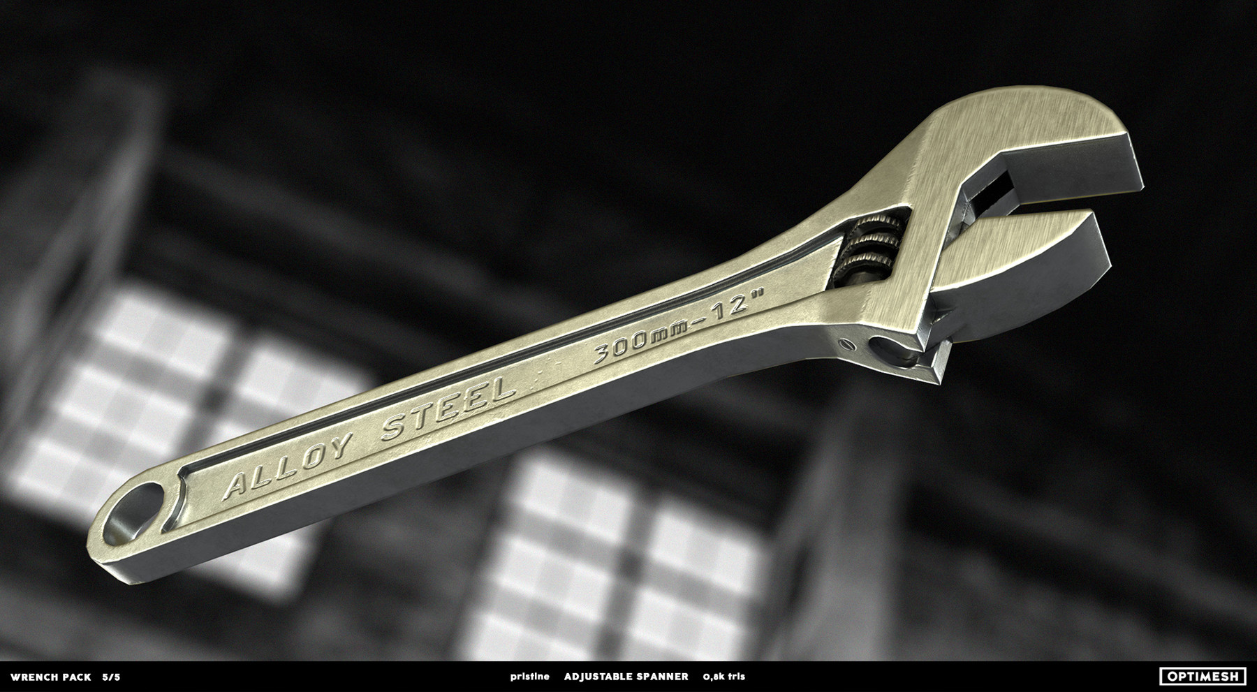 ArtStation - Adjustable spanner - 3D PBR model Low-poly | Resources