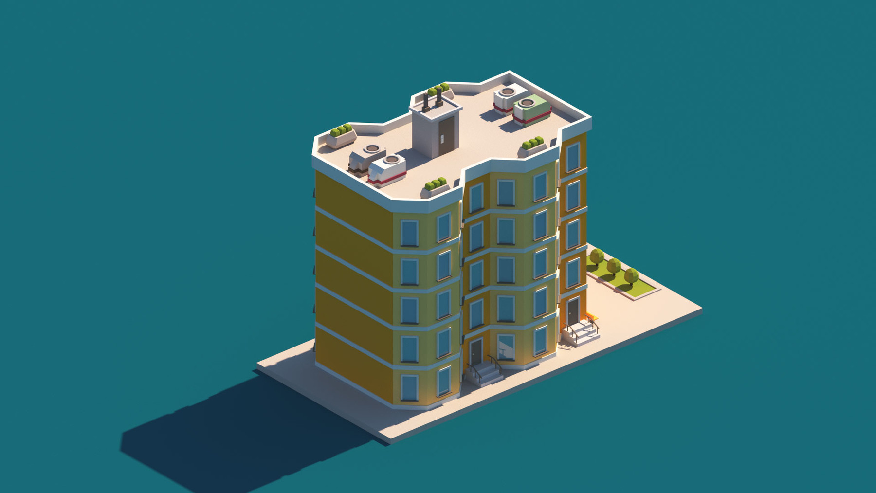 ArtStation - Cartoon Apartment Buildings Package | Game Assets