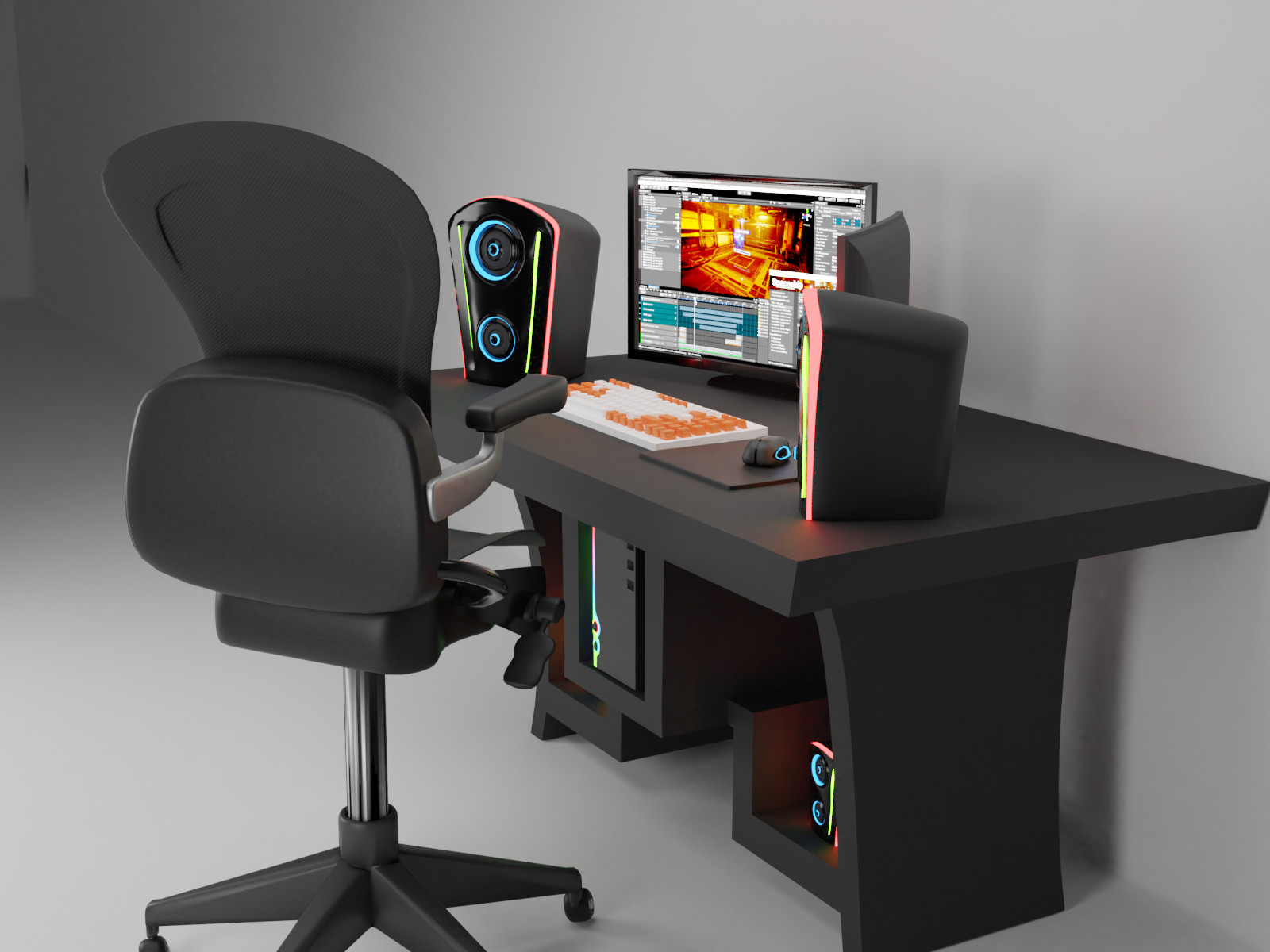 ArtStation - PC Setup 3D model | Resources
