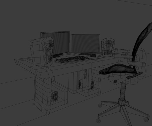 ArtStation - PC Setup 3D model | Resources