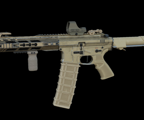 ArtStation - Modular Combat Rifle-Close Quarter Combat Variant | Game ...