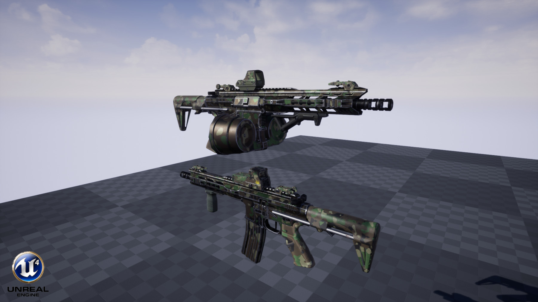 ArtStation - Modular Combat Rifle-Close Quarter Combat Variant | Game ...