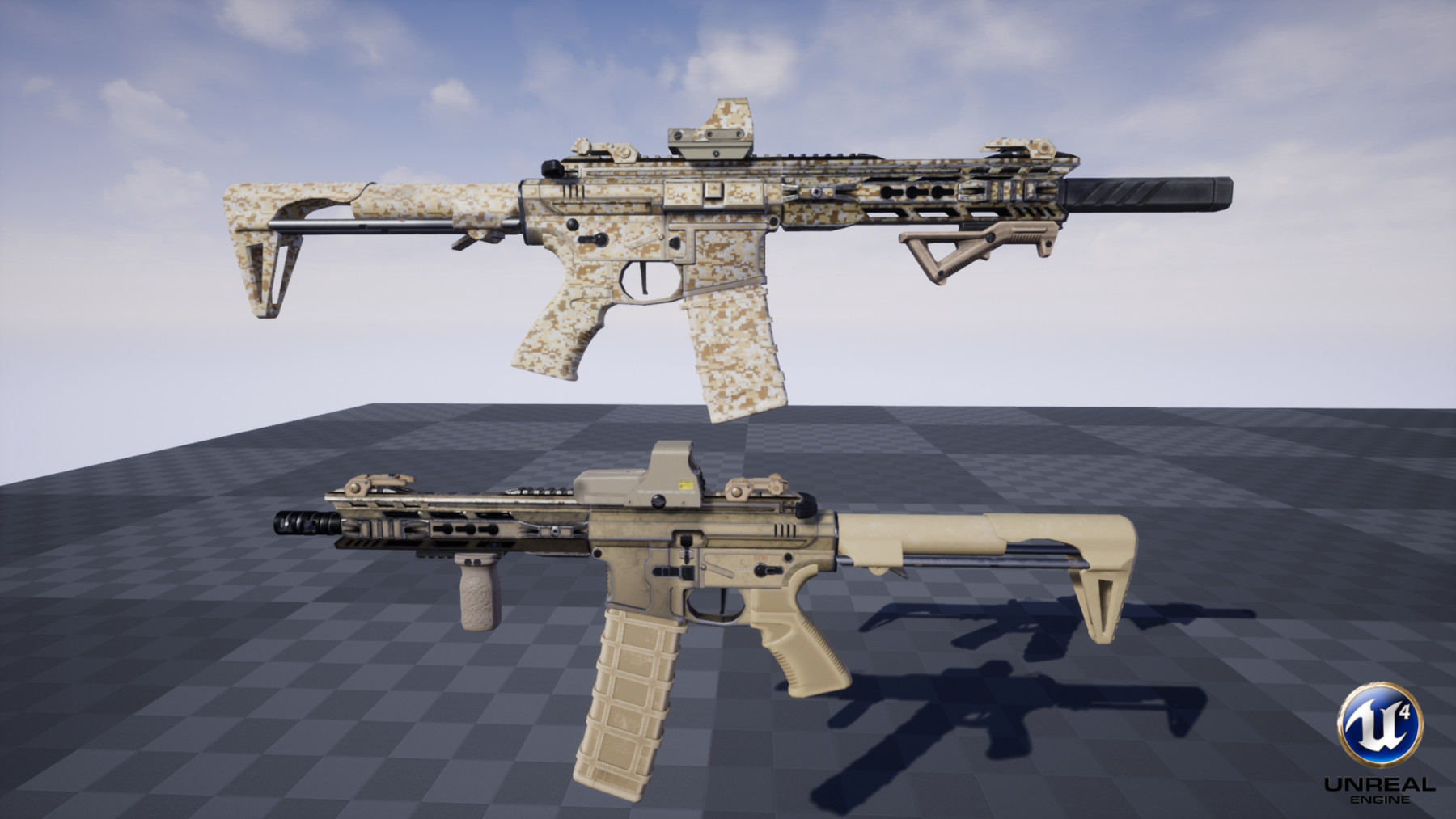 ArtStation - Modular Combat Rifle-Close Quarter Combat Variant | Game ...